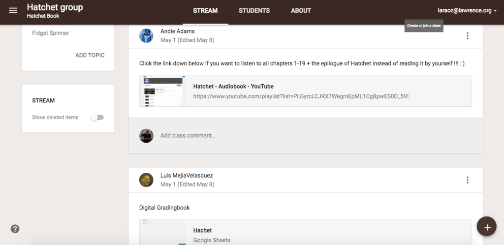 Student-Created Google Classroom Classes for Literature Circles | The ...